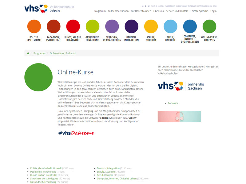 Volkshochschule Leipzig mit neuen Online-Angeboten - LEIPZIGINFO.DE