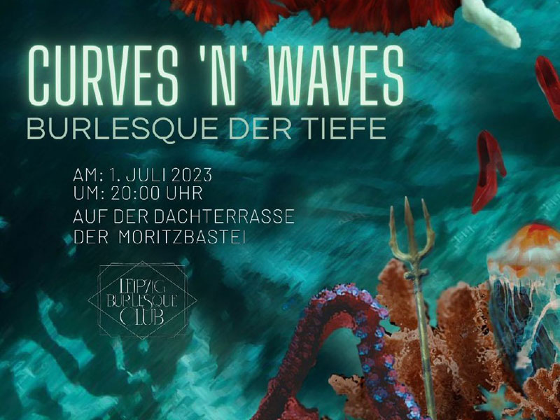 Burlesque-Sommershow zum Thema Unterwasserwelt auf der Dachterrasse der ...