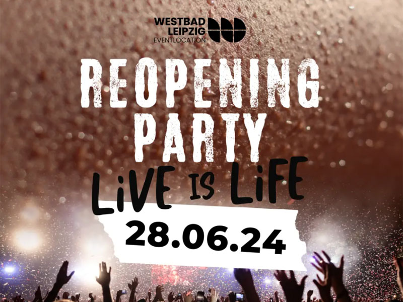 Reopening-Party unter dem Motto "Live is Life" im Westbad Leipzig ...
